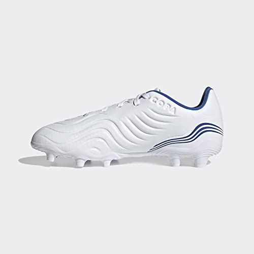 adidas Copa Sense.3 Firm Ground Soccer Shoe, White/Blue/Legacy Indigo, 11 US Unisex Little Kid