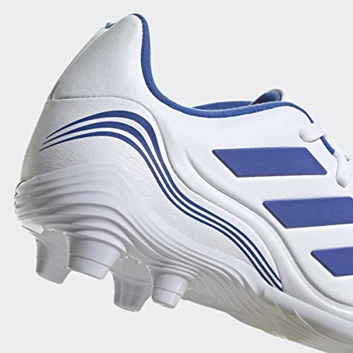 adidas Copa Sense.3 Firm Ground Soccer Shoe, White/Blue/Legacy Indigo, 11 US Unisex Little Kid