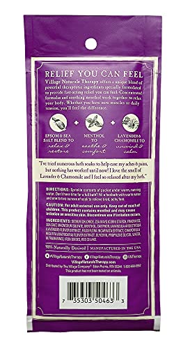 Village Naturals Therapy, Mineral Bath Soak, Aches & Pains Nighttime Relief, 2 Oz, Pack of 12