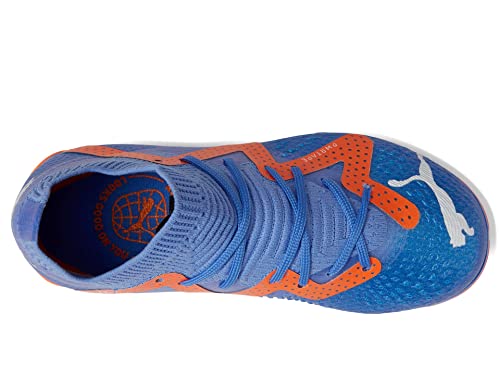 PUMA Future Pro Firm Ground/Artificial Ground (Little Kid/Big Kid) Blue Glimmer/Puma White/Ultra Orange 13 Little Kid M