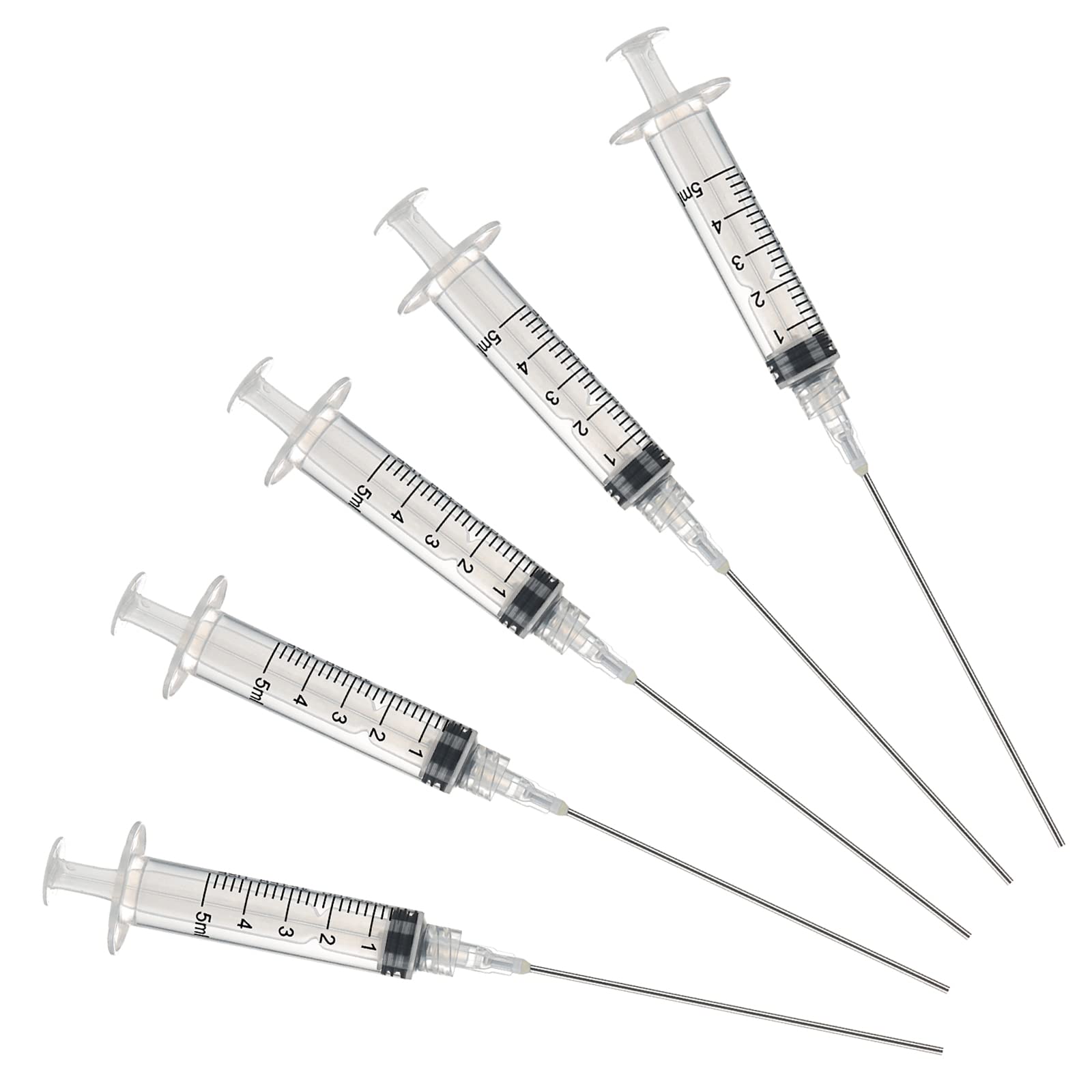 5ML/CC Premium Ink Syringe with Metal Distribution Tubes and Luer Lock Suitable for Fountain Pen Refill,Glue Application,Liquid Dispensing and Measuring, Pet Food Feeding,Refilling Ink Cartridges,CISS