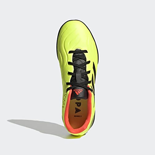 adidas Copa Sense.3 Turf Soccer Shoe, Team Solar Yellow/Black/Solar Red, 4.5 US Unisex Big Kid