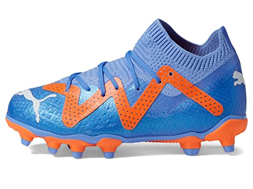 PUMA Future Pro Firm Ground/Artificial Ground (Little Kid/Big Kid) Blue Glimmer/Puma White/Ultra Orange 13 Little Kid M