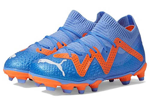 PUMA Future Pro Firm Ground/Artificial Ground (Little Kid/Big Kid) Blue Glimmer/Puma White/Ultra Orange 13 Little Kid M