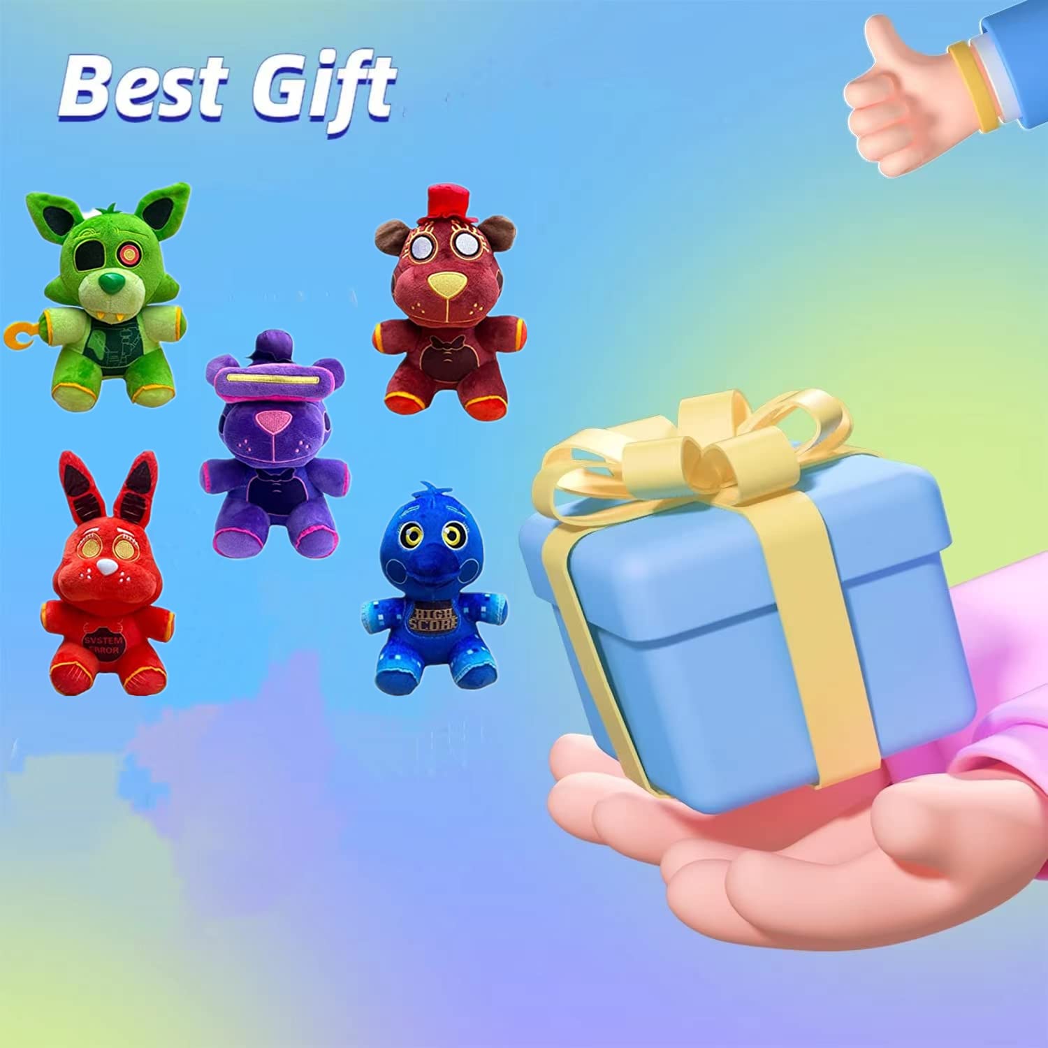 Security Breach FNAF Plushies Set - Modern Plushes for Game Fans