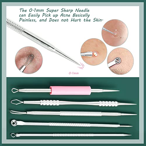 Blackhead Remover Tools, 2023 Latest 16 PCS Pimple Popper Tool Kit, Acne Blackhead Tools for Blemish, 410 Premium Professional Stainless Acne Pimple Extractor Tool with Metal Box