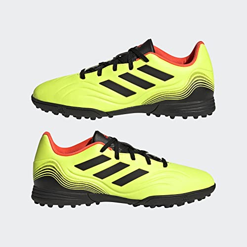 adidas Copa Sense.3 Turf Soccer Shoe, Team Solar Yellow/Black/Solar Red, 4.5 US Unisex Big Kid