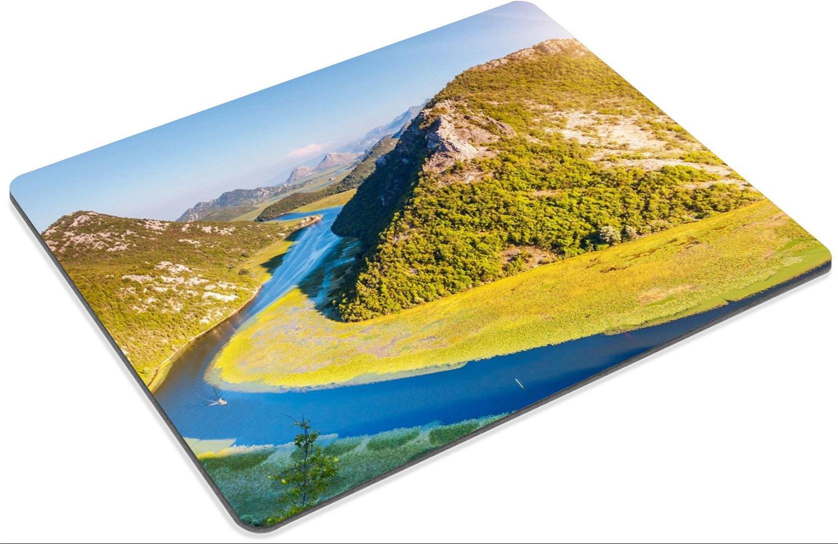 Mousepads Sinuous river flowing through mountains Natural park Dramatic scene Rijeka IMAGE 32175057 by MSD Mat Customized Desktop Laptop Gaming Mouse Pad