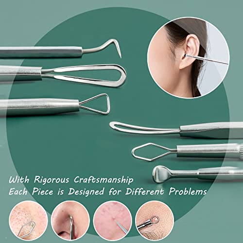 Blackhead Remover Tools, 2023 Latest 16 PCS Pimple Popper Tool Kit, Acne Blackhead Tools for Blemish, 410 Premium Professional Stainless Acne Pimple Extractor Tool with Metal Box