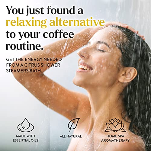 Miracle Made Aromatherapy Shower Steamers โ 15 Tablets Citrus Shower Bombs with Natural Essential Oils Bombs for Mood Booster Self Care Relaxation Daily Use Vapor Bath Bombs for Women Men Moms