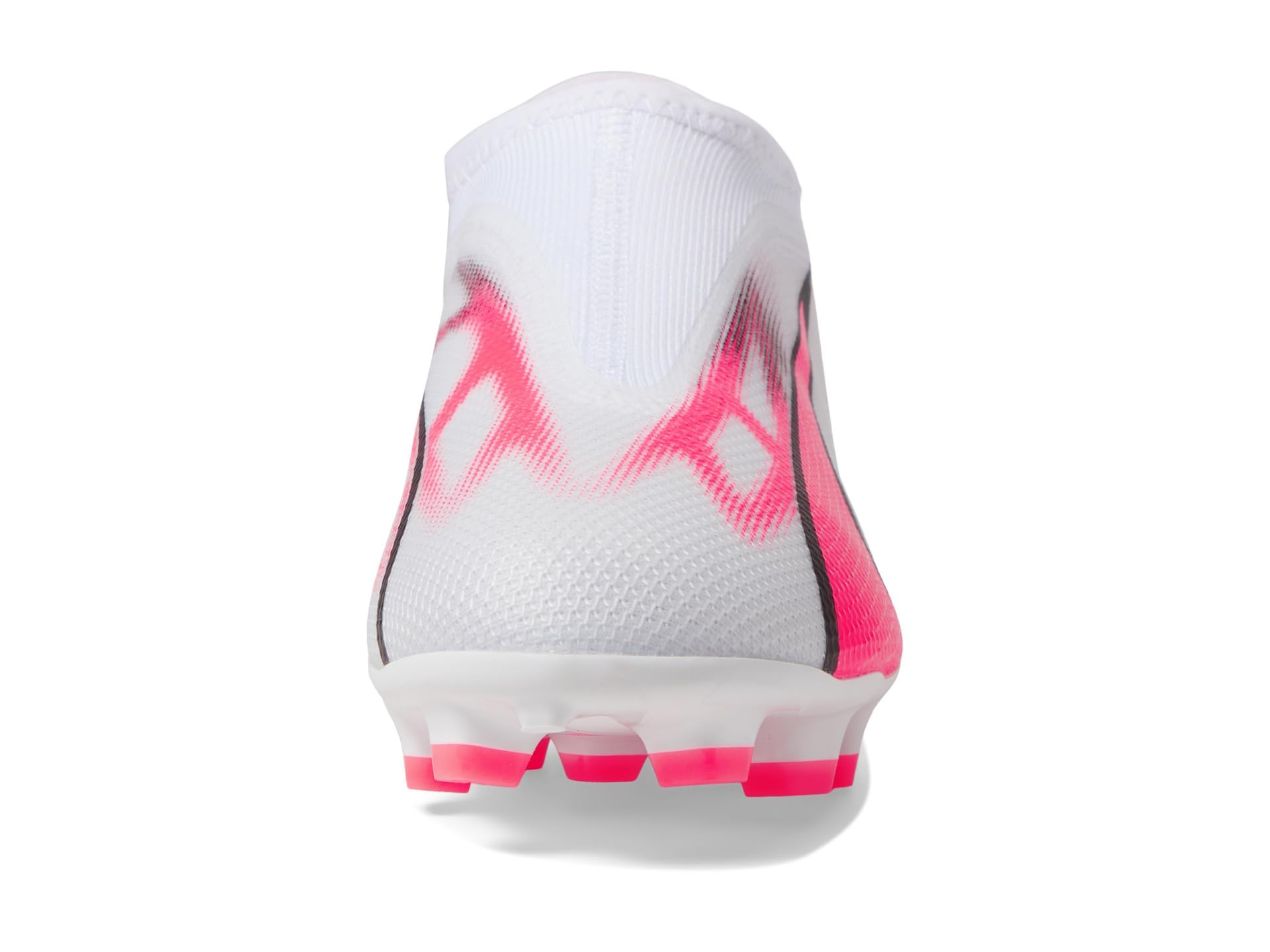 PUMA Ultra Match Laceless Firm Ground/Artificial Ground (Toddler/Little Kid/Big Kid) Puma White/Puma Black/Fire Orchid 5.5 Big Kid M