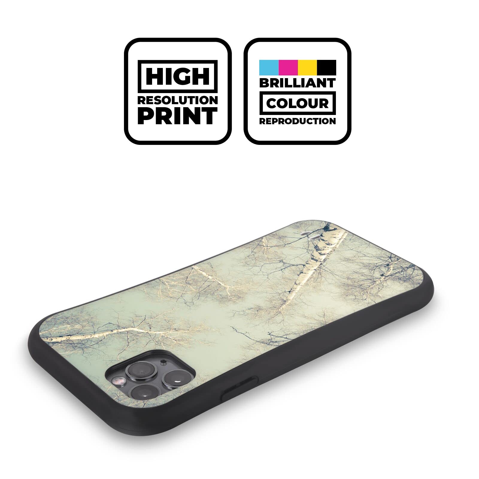 Head Case Designs Officially Licensed Dorit Fuhg Birch Trees Nature Hybrid Case Compatible with Apple iPhone 14