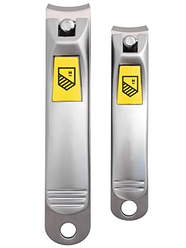 Harperton Nail Clippers Set - 2 Pack Stainless Steel Ingrown Toenail Tool, Professional Fingernail & Toenail Clippers for Thick Nails…