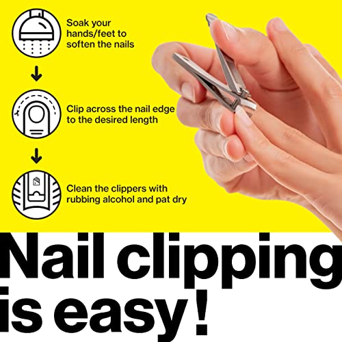 Harperton Nail Clippers Set - 2 Pack Stainless Steel Ingrown Toenail Tool, Professional Fingernail & Toenail Clippers for Thick Nails…