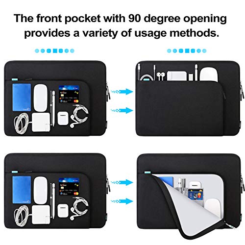 Lacdo Chromebook Case 11 Inch Laptop Sleeve for 11.6" Acer Samsung Dell Lenovo Chromebook ASUS L210 C202 / HP Stream, 11.6" MacBook Air, 13" Surface Pro 11th Copilot+PC/10/9/8/X/7 Computer Bag, Black
