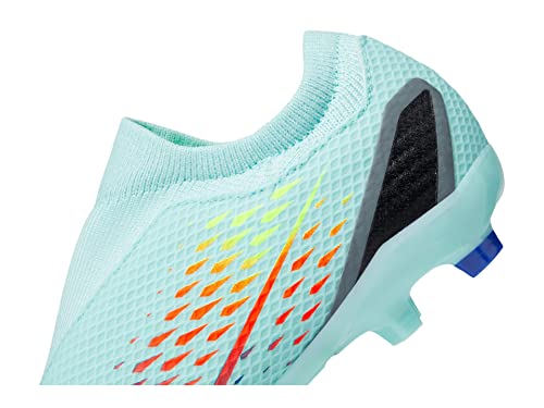 adidas X Speedportal.3 Laceless Firm Ground Soccer Shoe, Clear Aqua/Solar Red/Power Blue, 5.5 US Unisex Big Kid