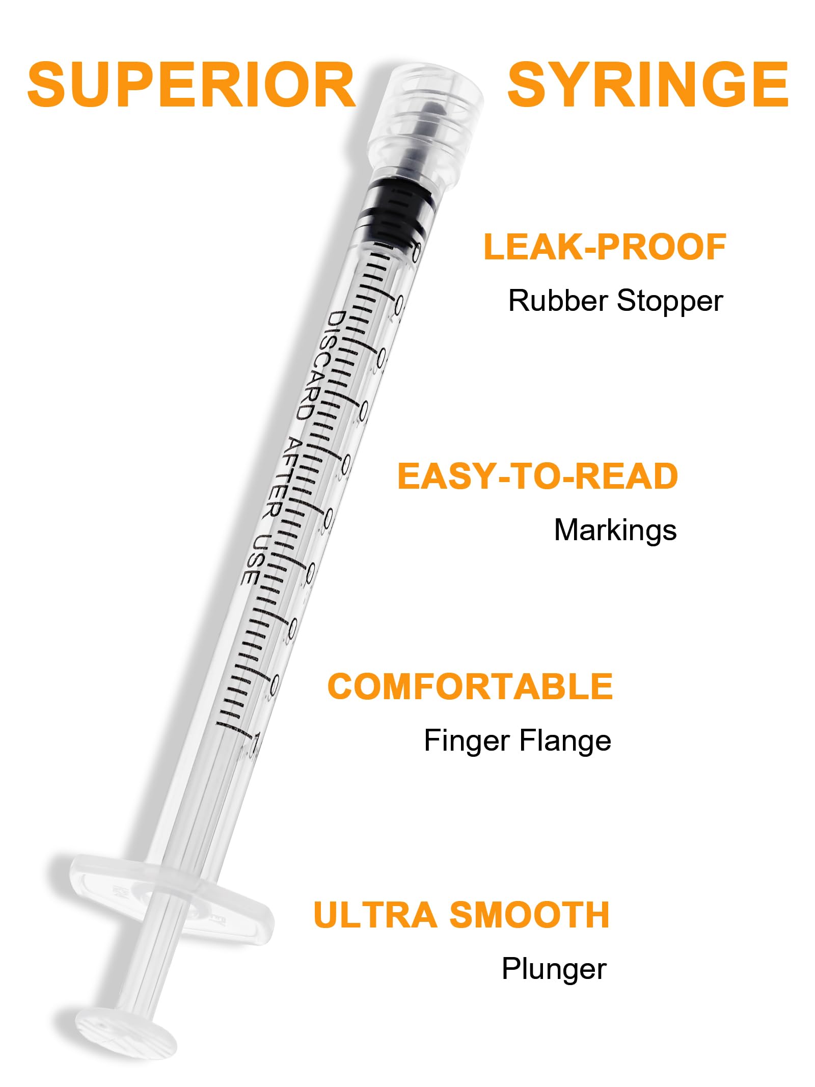 1ml with 25 Gauge 1 Inch, Lab Supplies for Industrial Scientific Labs, Liquid Measuring, Pack of 20