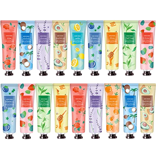 18 Pack Hand Cream for Dry Cracked Hands, Hand Cream Gift Set for Women,Grandma, Deeply Moisturizing Hand Lotion with Shea Butter & Vitamin E for Work, Mini Hand Lotion Travel Size Moisturizer Gifts