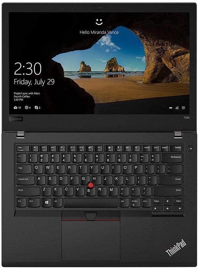 Lenovo ThinkPad T480 14” FHD Business Laptop Intel Core i5-8350U 1.7GHz, 16GB RAM, 512GB SSD, Windows 10 Pro 64Bit,HDMI,CAM,Webcam,SD Card Reader(Renewed)