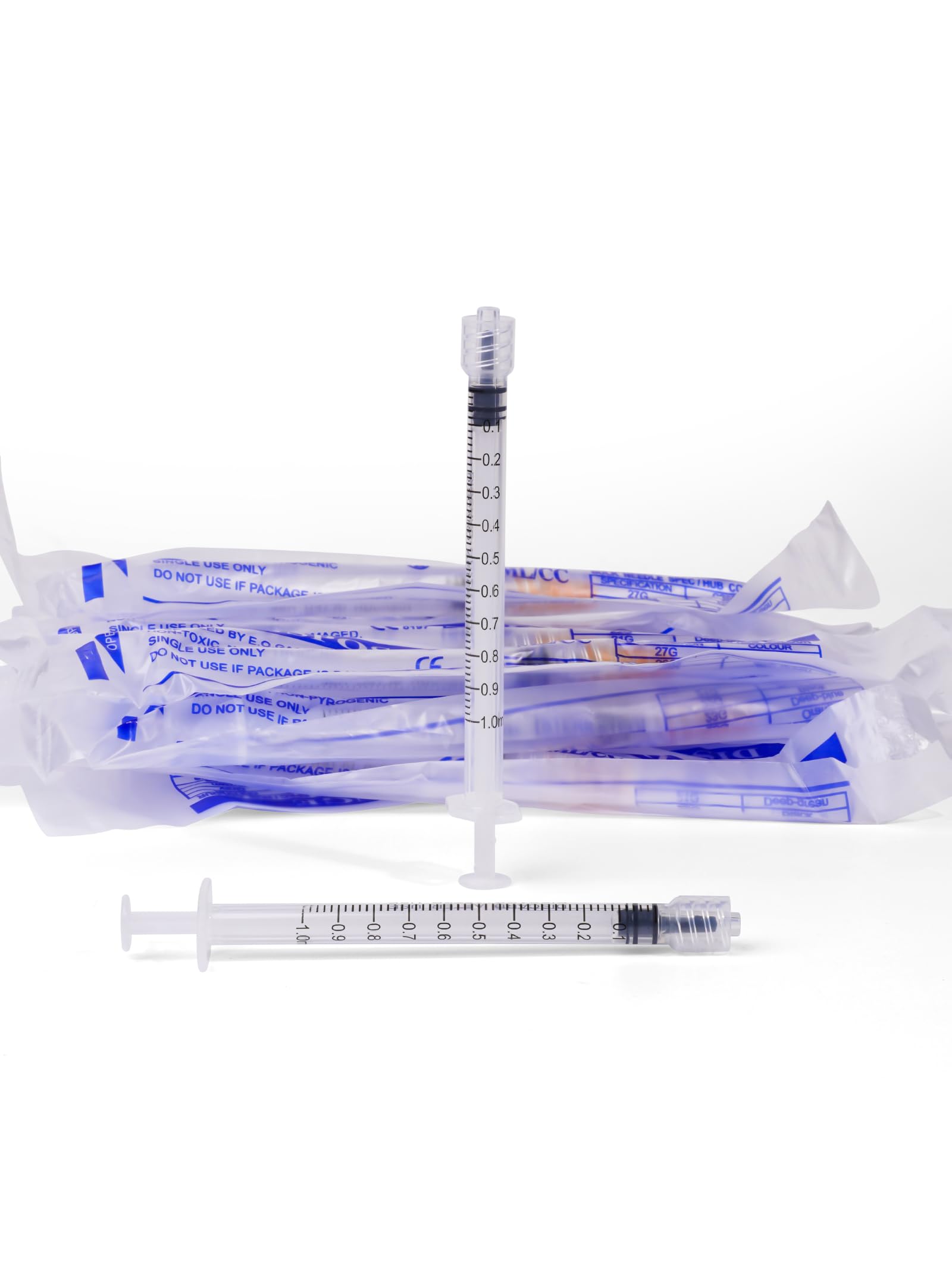 1ml with 25 Gauge 1 Inch, Lab Supplies for Industrial Scientific Labs, Liquid Measuring, Pack of 20