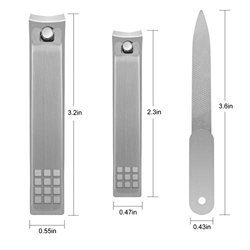 MINGTU Nail Clippers Set, Long Lasting Sharp Toenail and Fingernail Clippers, Professional Sturdy Stainless Steel Nail Cutter for Men & Women