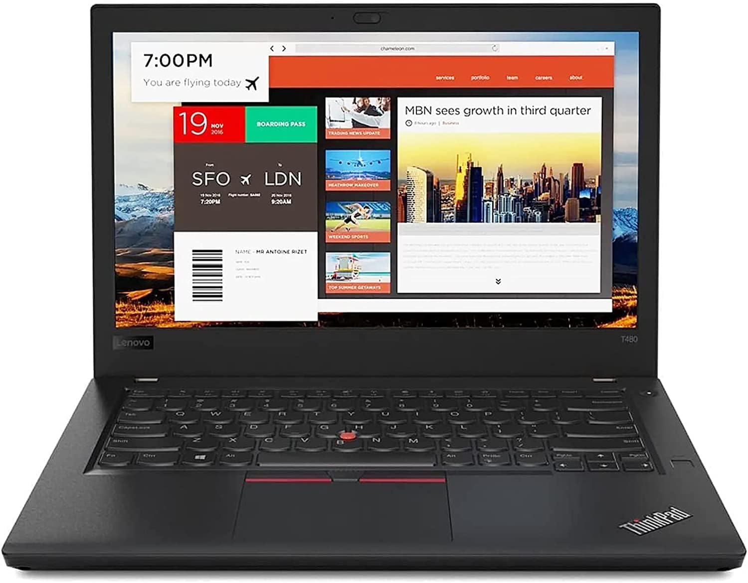 Lenovo ThinkPad T480 14” FHD Business Laptop Intel Core i5-8350U 1.7GHz, 16GB RAM, 512GB SSD, Windows 10 Pro 64Bit,HDMI,CAM,Webcam,SD Card Reader(Renewed)