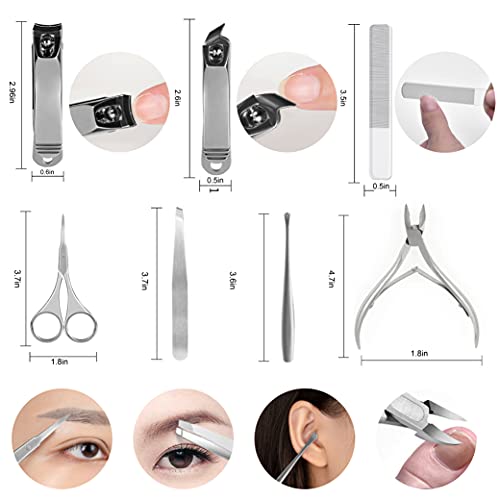 Manicure Set ,Pedicure kit Including ingrown Nail Scissors, Nail Clipper kit,Stainless Steel Trim Nail kit with Gift Packing Box, Gift for Parents Husband and Friends(Tropical Orange)