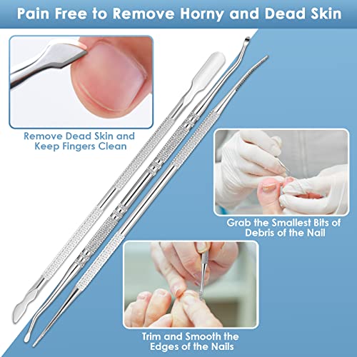 8 PCS Toenail Clippers Kit for Thick or Ingrown Nails, Professional Heavy Duty Ingrown and Thick Toenail Clippers, Sharp Stainless Steel Nail Cutter Set Toenail Pedicure Treatment Tool for Elderly