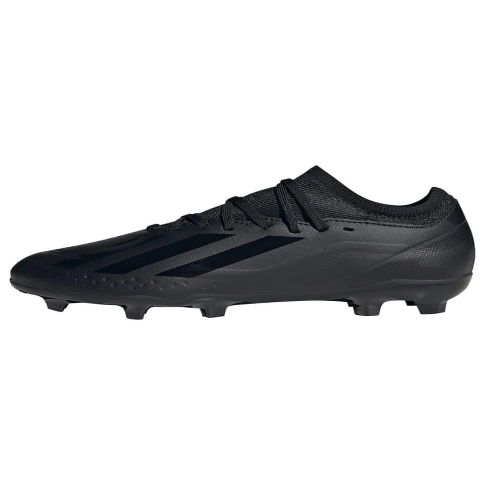 adidas X Crazyfast.3 Firm Ground Sneaker, Core Black/Core Black/Core Black, 3 US Unisex Little Kid
