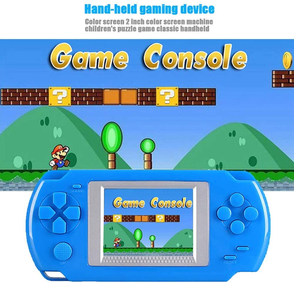 Elolicu Handheld Game Console for Kid Children, 2021 New Built in 268 Classic Retro Video Games 2 Inch Screen Portable Game Console Arcade Video Gaming Player System Best Birthday Gift for Kid (Blue)