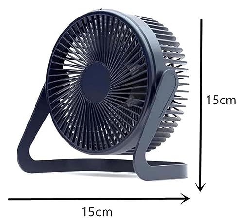 DHAEY Mini Fan Fan USB Plug-in Desktop Fan, Mini Fan with 5 Large Wind Blades, 360° Rotation Adjustable Angle Desk Fan Outdoor