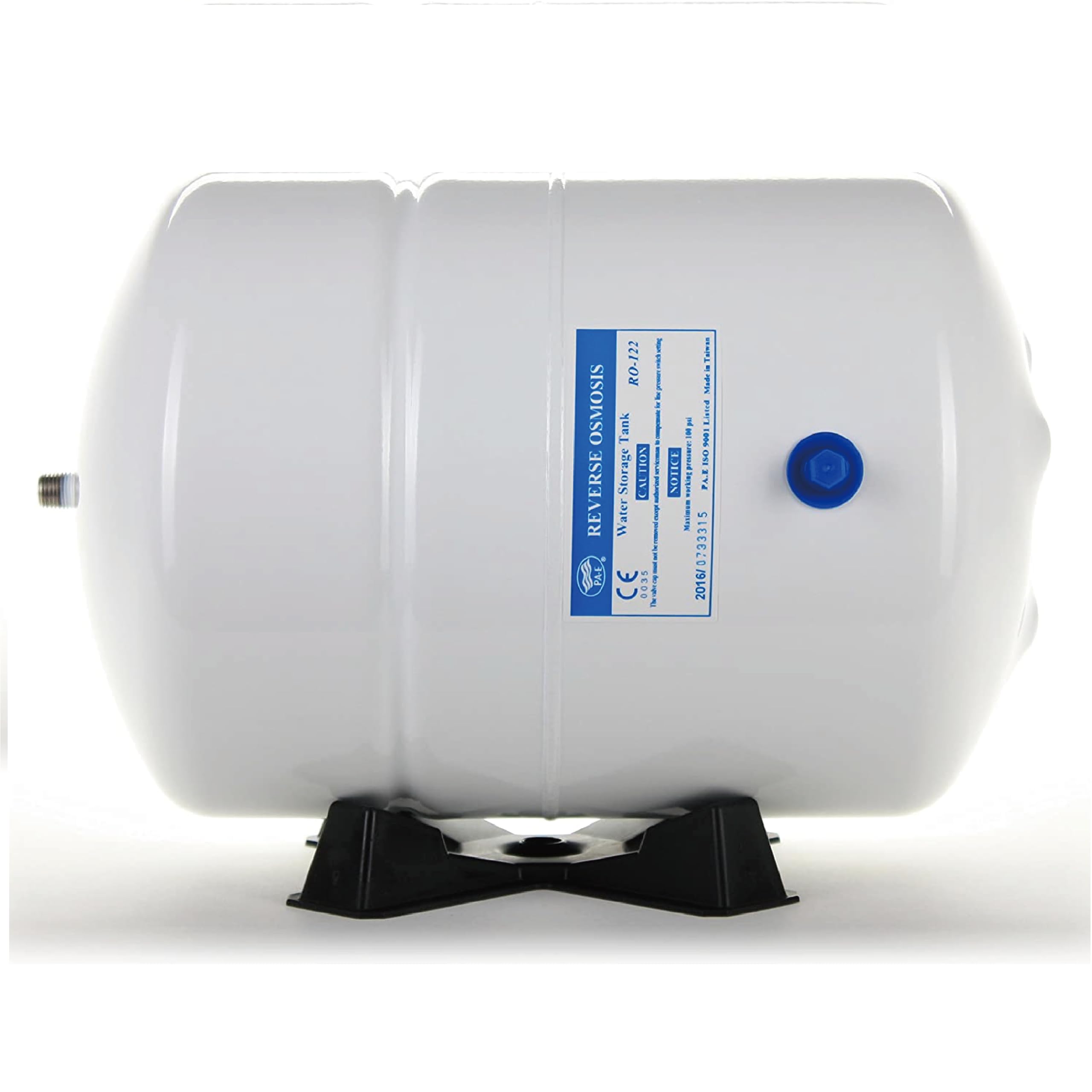 TankPAC RO-122 Reverse Osmosis Tank 3.2 Gallon, PAE RO Tank for Under Sink Water Filter System, Pre-pressurized Water Tank 1/4" NPT, NSF-58, White