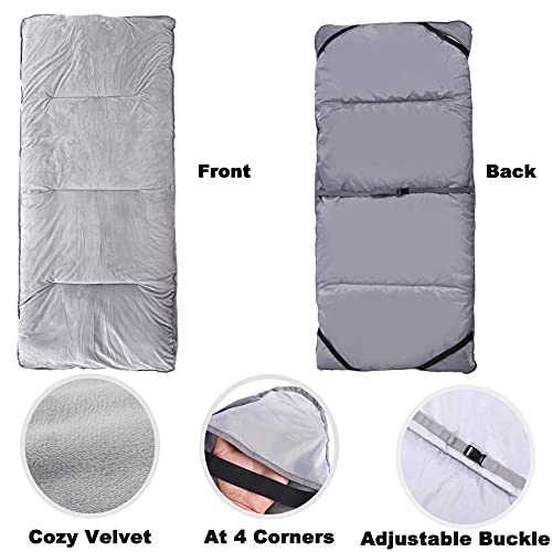 Camping Sleeping Pad, Camping Cot Pad for Adults, Comfortable Velvet Sleeping Cot Pad Mattress, 75"x29" Lightweight Foldable Sleeping mats for Hiking Backpacking Traveling,Gray Th
