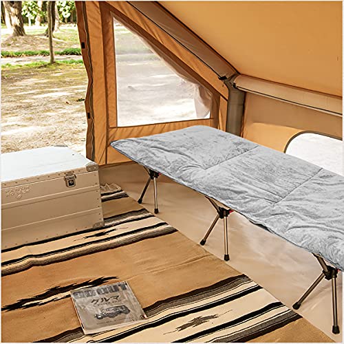 Camping Sleeping Pad, Camping Cot Pad for Adults, Comfortable Velvet Sleeping Cot Pad Mattress, 75"x29" Lightweight Foldable Sleeping mats for Hiking Backpacking Traveling,Gray Th
