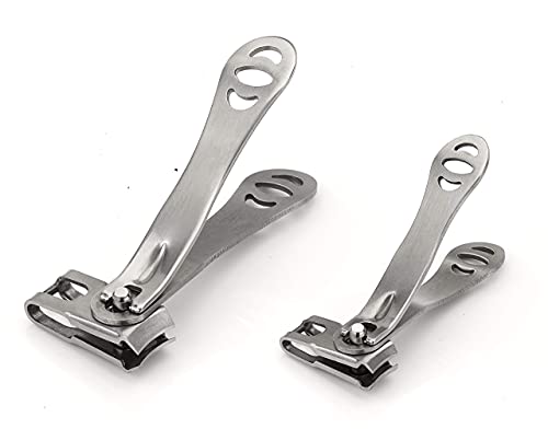 Clipper Genius Nail Clipper Set, 360 Degree Swivel Blade Nail Clippers for Men & Women, Designed to Trim with Precision, Lightweight Stainless Steel Fingernail & Toenail Trimmer, Compact Nail Cutter