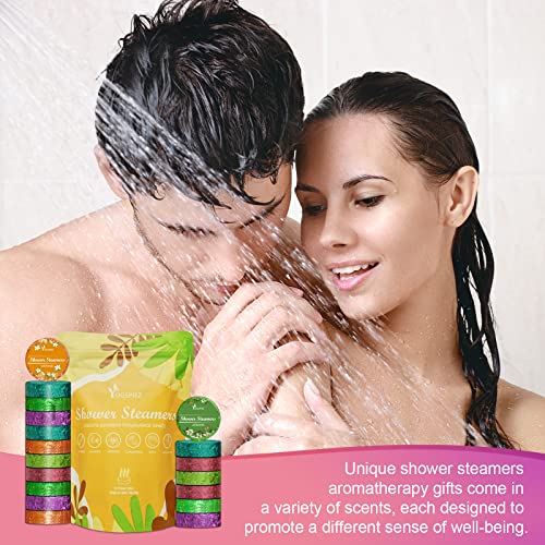 Shower Steamers Aromatherapy,18-Pack with Eucalyptus, Lavender, and More - Shower Bombs for Men and Women - Perfect for Easter, Womens Day,Mothers Day, Nurses Day, Birthday Gifts for Her