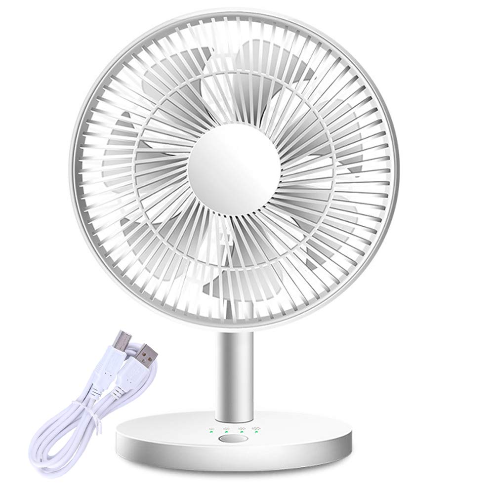 AIYoo USB Desk Fan with 4 Speeds 90° Head Pivot, Fast Air Circulating USB Fan for Better Cooling Quiet Electric Fan/Stroller Fan/Portable Personal Fan for Desktop Office Car Outdoor Travel Camping Fan