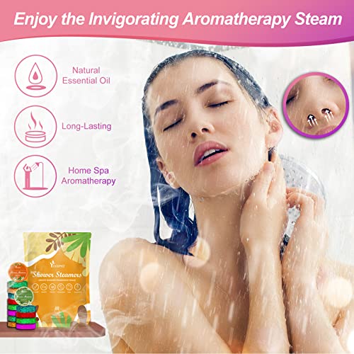 Shower Steamers Aromatherapy,18-Pack with Eucalyptus, Lavender, and More - Shower Bombs for Men and Women - Perfect for Easter, Womens Day,Mothers Day, Nurses Day, Birthday Gifts for Her