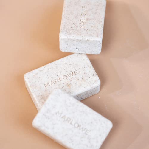 MARLOWE. No. 102 Men's Body Scrub Soap 7 oz | Warm Santal Scent | Best Exfoliating Bar for Men | Made with Natural Ingredients | Green Tea Extract | 6-Pack