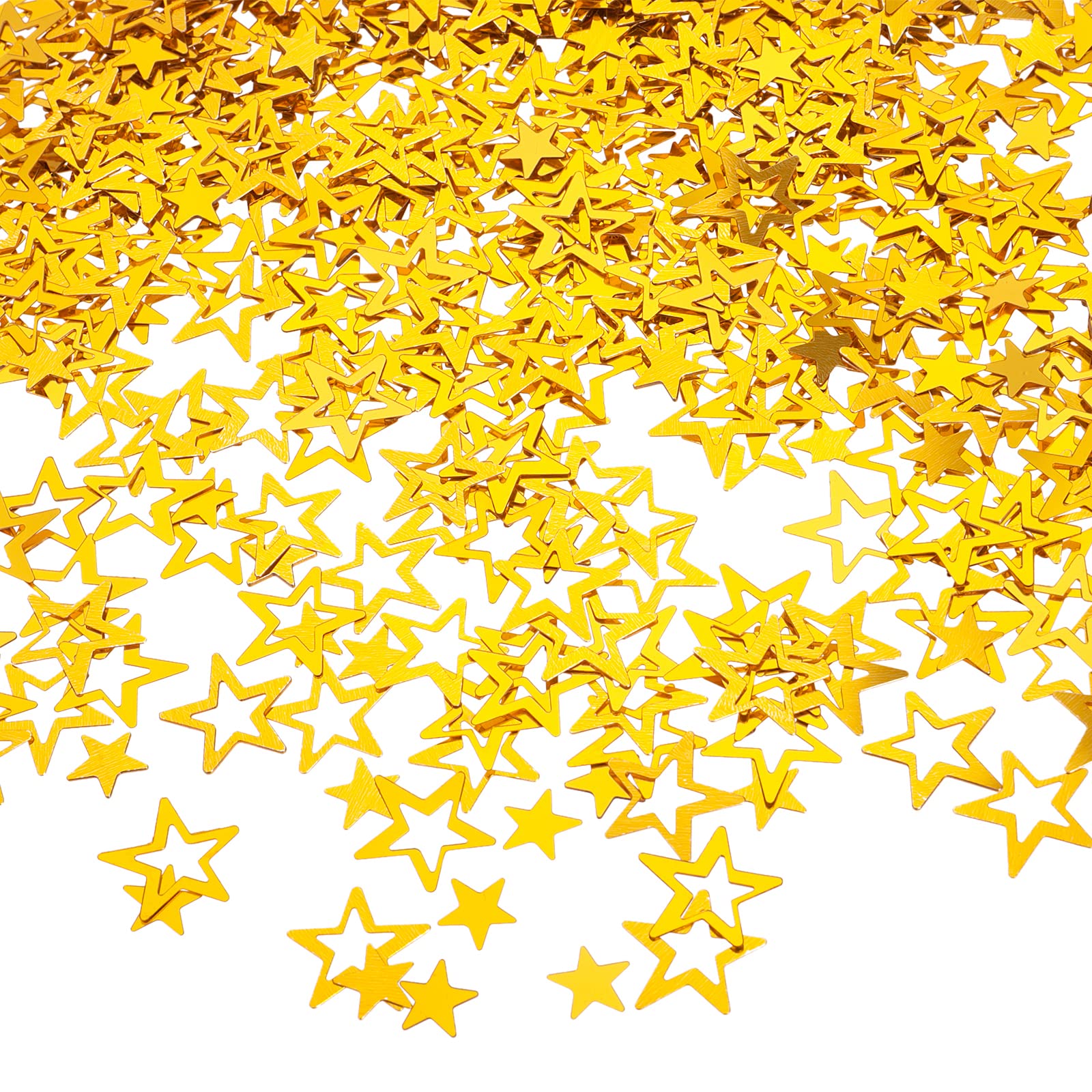 Teaaha Gold Star Confetti - Metallic Foil Star Sequins for Party Decoration - Birthday, Baby Shower, Wedding (45g 1.6oz)