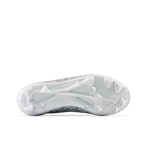 New Balance Boy's Furon V6+ Dispatch Junior FG Soccer Shoe, Silver/Brighton Grey/Copper, 3 Wide Little Kid