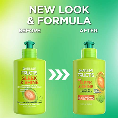Garnier Fructis Sleek and Shine Intensely Smooth Leave-In Conditioning Cream, 10.2 Fluid Ounce