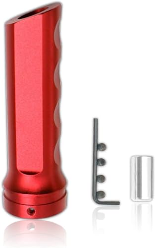 gunhunt Pack-1 Car Aluminum Alloy HandBrake Cover, Handle Protector, Hand Brake Lever Decoration, Handbrake Handle Modification Set, Universal for Most Cars, Trucks and Vans (Red)