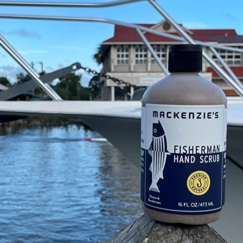 MacKenzie's Fisherman Hand Scrub - 16 Oz - Cleansing & Deodorizing Hand Cleaner - Gifts for Fisherman, Cooks & Gardeners