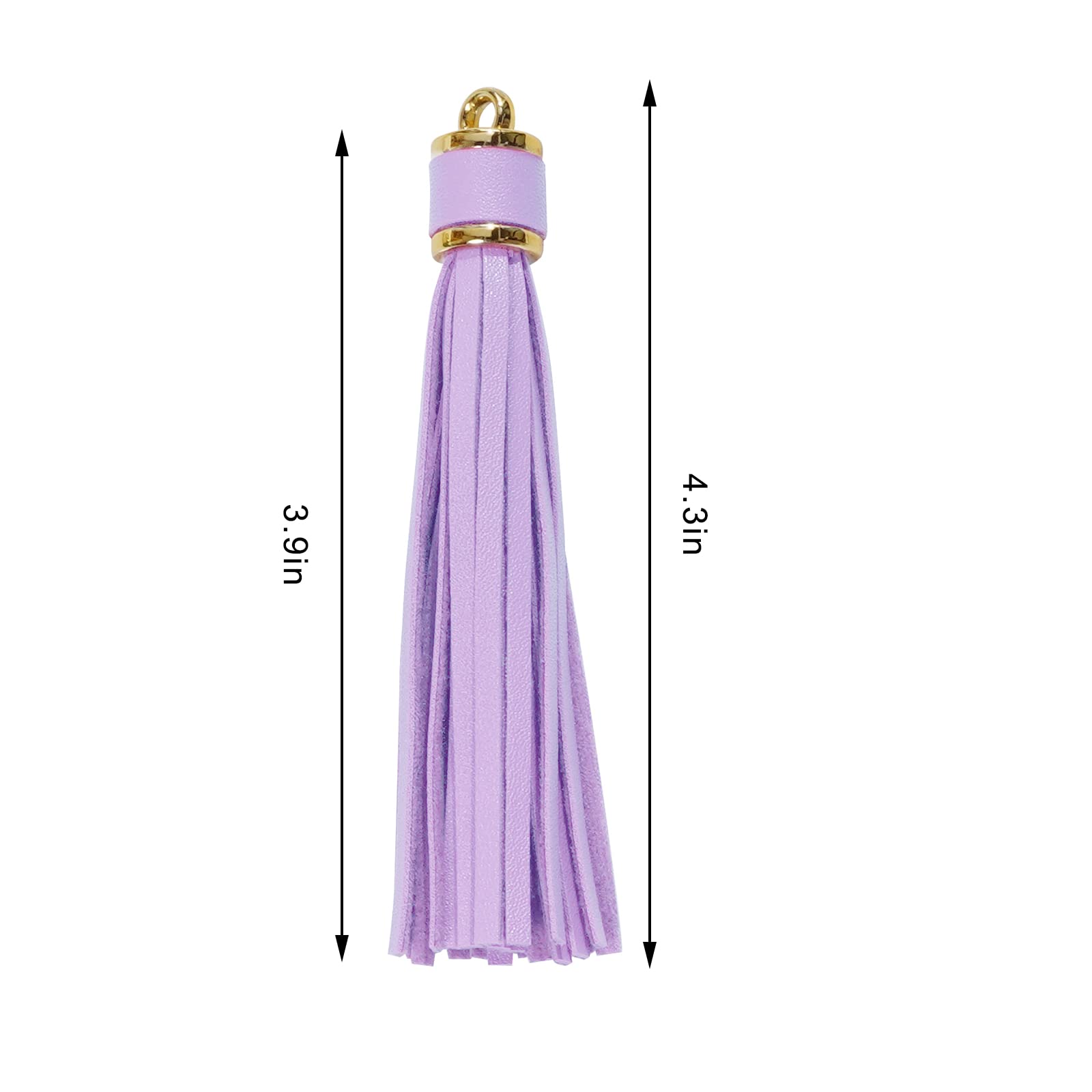 HOVEOX 20 Pieces 3.9 inch Faux Leather Tassel Bulk Keychain Tassels Artificial Leather Tassels for Craft Making