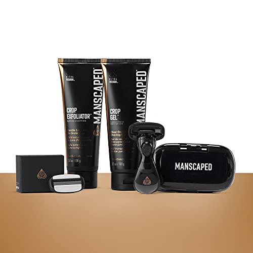 MANSCAPED® The Ultra Smooth Package, Male Hygiene Shaving Bundle, Includes The Crop Shaver™ Groin Razor with Replacement Blades​, Crop Gel™ Ball Shaving Gel, and Crop Exfoliator™ Ball Exfoliator