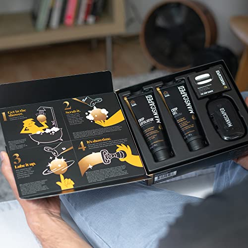 MANSCAPED® The Ultra Smooth Package, Male Hygiene Shaving Bundle, Includes The Crop Shaver™ Groin Razor with Replacement Blades, Crop Gel™ Ball Shaving Gel, and Crop Exfoliator™ Ball Exfoliator