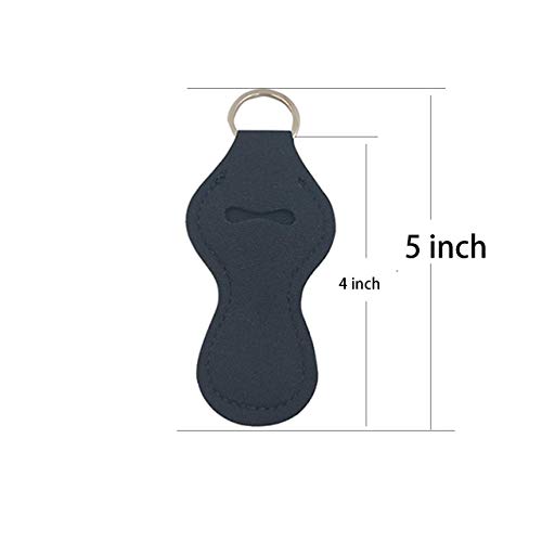 Gadget Beyond Chapstick holder keychain, Lip Balm Holder Keychain 4 Pack Lipstick Keychain Chapstick Holder Keychains Lipstick LipGloss Holder Chapstick Key Chain Holders (4 Pack Black)