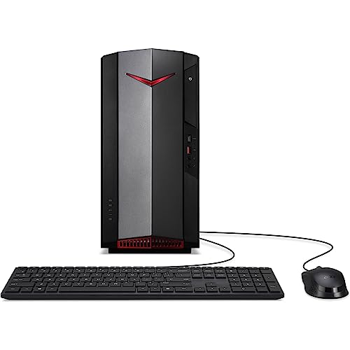 acer Nitro 50 Gaming Desktop Computer | 12th Generation Intel Hexa-Core i5-12400F (Beats i7-10700F) | 32GB DDR4 2TB SSD | Nvidia GeForce GTX 1650 4GB Graphic | USB-C DVI Win11 Black + HDMI Cable