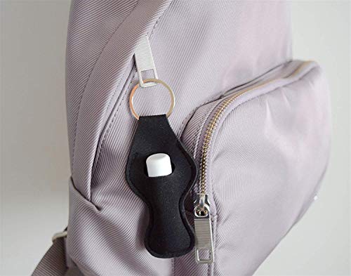 Gadget Beyond Chapstick holder keychain, Lip Balm Holder Keychain 4 Pack Lipstick Keychain Chapstick Holder Keychains Lipstick LipGloss Holder Chapstick Key Chain Holders (4 Pack Black)